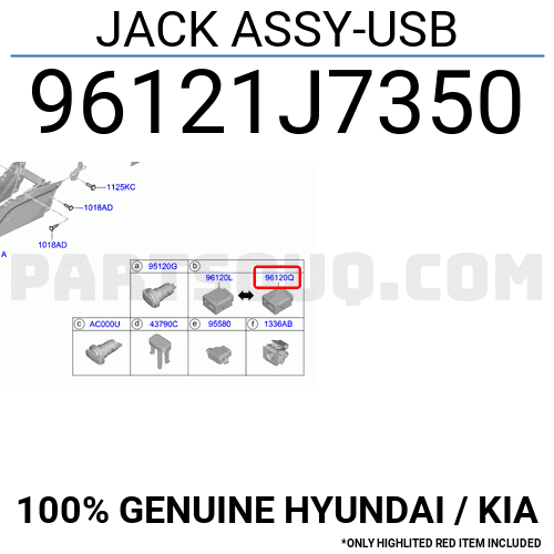 JACK ASSY-USB 96121J7350 | Hyundai / KIA Parts | PartSouq