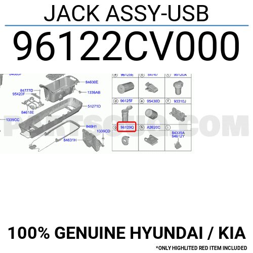 JACK ASSY-USB 96122CV000 | Hyundai / KIA Parts | PartSouq