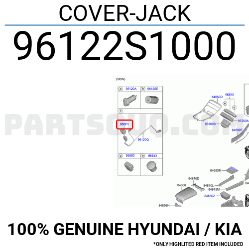 COVER-JACK 96122S1000 | Hyundai / KIA Parts | PartSouq