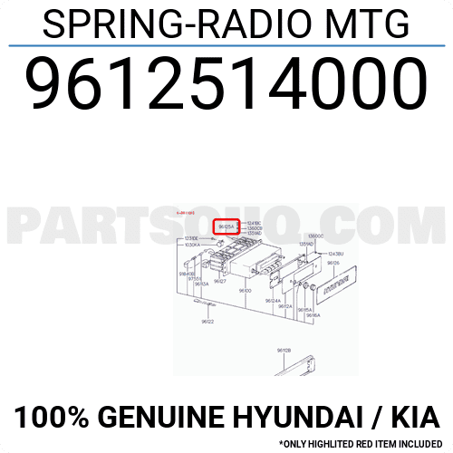 SPRING-RADIO MTG 9612514000 | Hyundai / KIA Parts | PartSouq