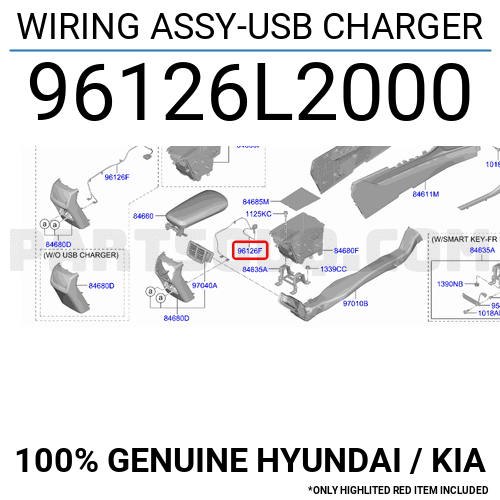 WIRING ASSY-USB CHARGER 96126L2000 | Hyundai / KIA Parts | PartSouq