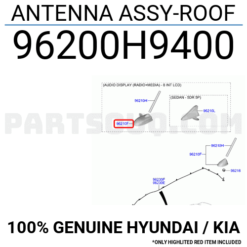 ANTENNA ASSY-ROOF 96200H9400 | Hyundai / KIA Parts | PartSouq