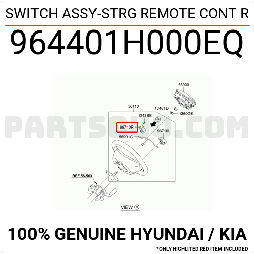 SWITCH ASSY-STRG REMOTE CONT R 964401H000EQ | Hyundai / KIA Parts ...