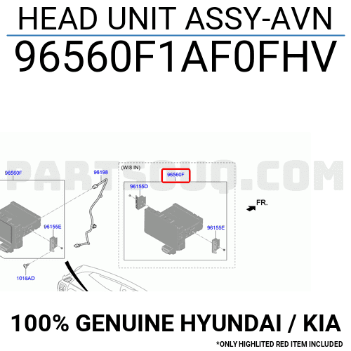 HEAD UNIT ASSY-AVN 96560F1AF0FHV | Hyundai / KIA Parts | PartSouq