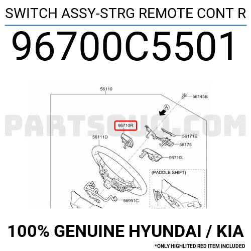 SWITCH ASSY-STRG REMOTE CONT R 96700C5501 | Hyundai / KIA Parts | PartSouq
