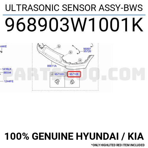 ULTRASONIC SENSOR ASSY-BWS 968903W1001K | Hyundai / KIA Parts | PartSouq