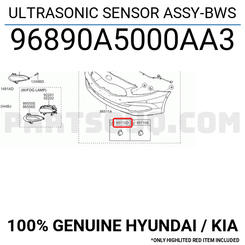 ULTRASONIC SENSOR ASSY-BWS 96890A5000AA3 | Hyundai / KIA Parts | PartSouq