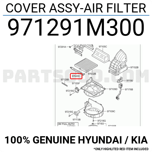 COVER ASSY-AIR FILTER 971291M300 | Hyundai / KIA Parts | PartSouq