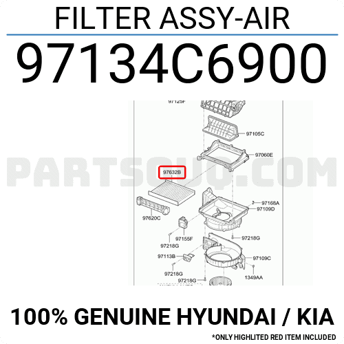 FILTER ASSY-AIR 97134C6900 | Hyundai / KIA Parts | PartSouq