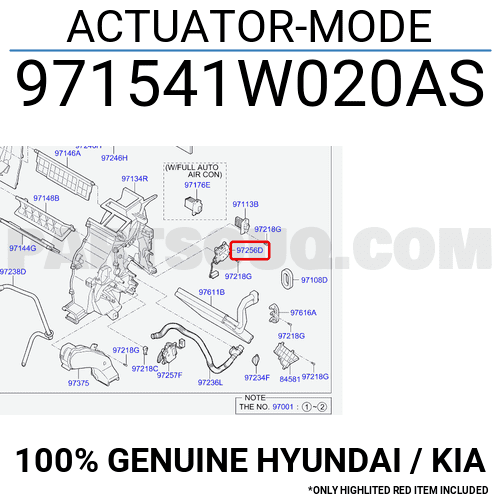 ACTUATOR-MODE 971541W020AS | Hyundai / KIA Parts | PartSouq