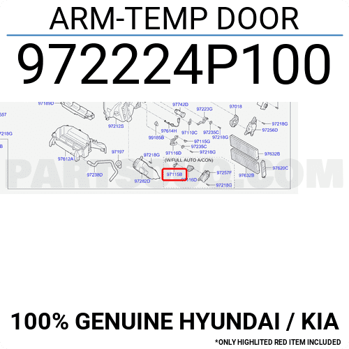 ARM-TEMP DOOR 972224P100 | Hyundai / KIA Parts | PartSouq
