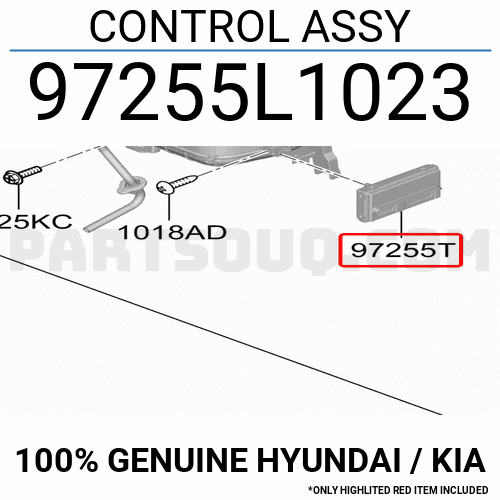 CONTROL ASSY 97255L1023 | Hyundai / KIA Parts | PartSouq