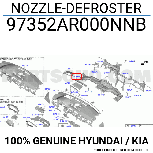 NOZZLE-DEFROSTER 97352AR000NNB | Hyundai / KIA Parts | PartSouq