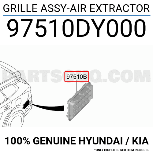 GRILLE ASSY-AIR EXTRACTOR 97510DY000 | Hyundai / KIA Parts | PartSouq