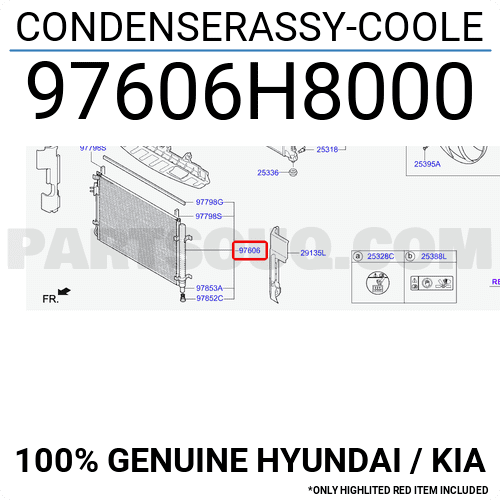 CONDENSERASSY-COOLE 97606H8000 | Hyundai / KIA Parts | PartSouq