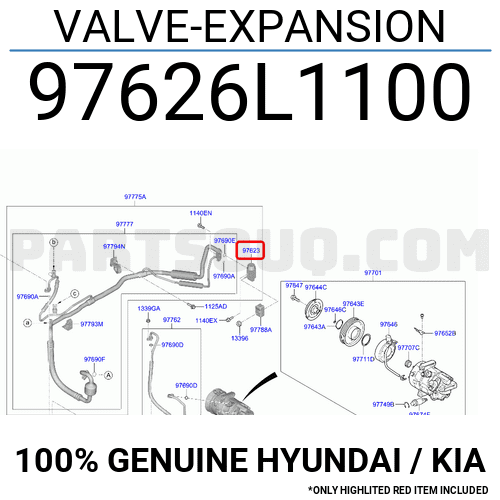 VALVE-EXPANSION 97626L1100 | Hyundai / KIA Parts | PartSouq