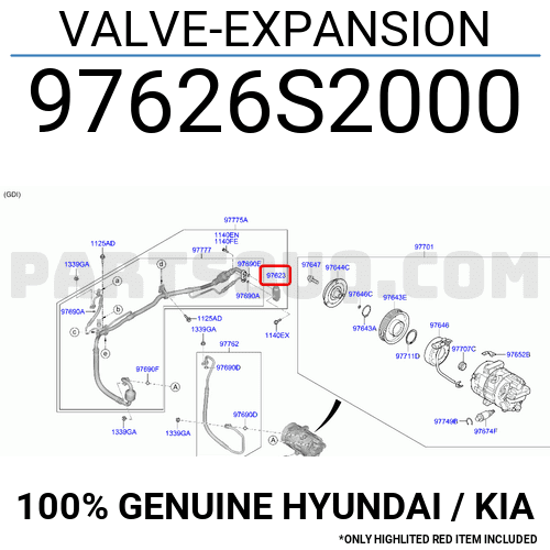 VALVE-EXPANSION 97626S2000 | Hyundai / KIA Parts | PartSouq