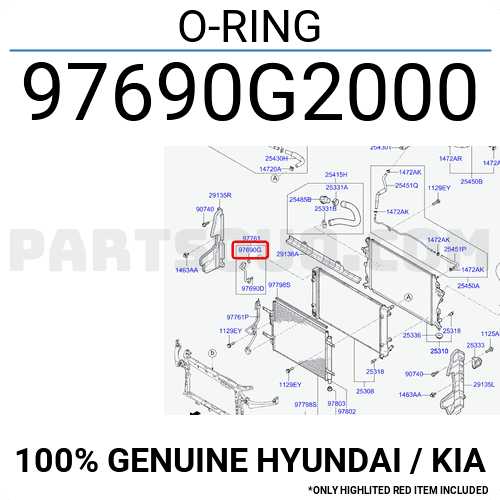O-RING 97690G2000 | Hyundai / KIA Parts | PartSouq