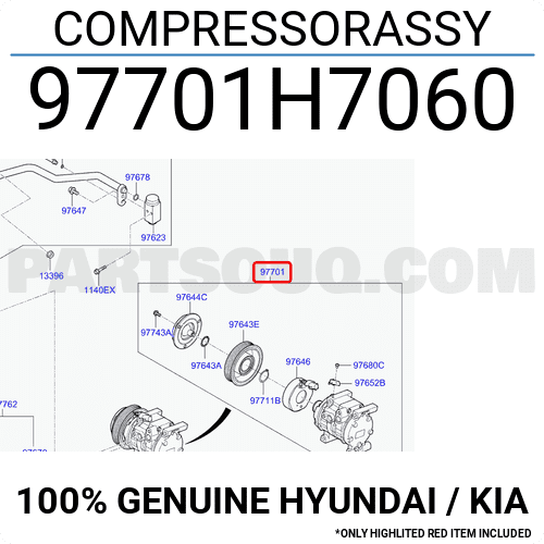 COMPRESSORASSY 97701H7060 | Hyundai / KIA Parts | PartSouq