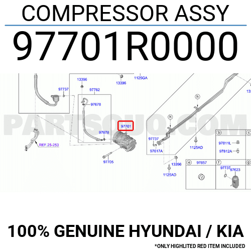 COMPRESSOR ASSY 97701R0000 | Hyundai / KIA Parts | PartSouq