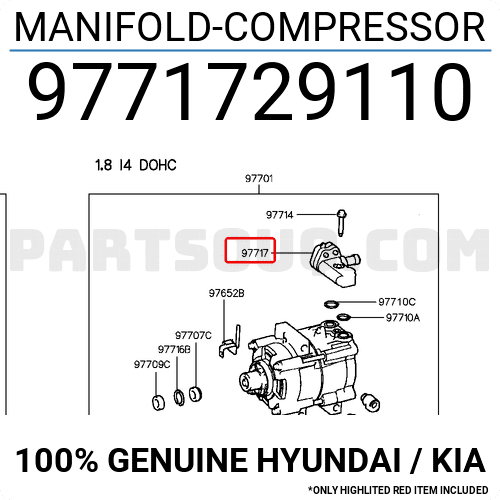 MANIFOLD-COMPRESSOR 9771729110 | Hyundai / KIA Parts | PartSouq