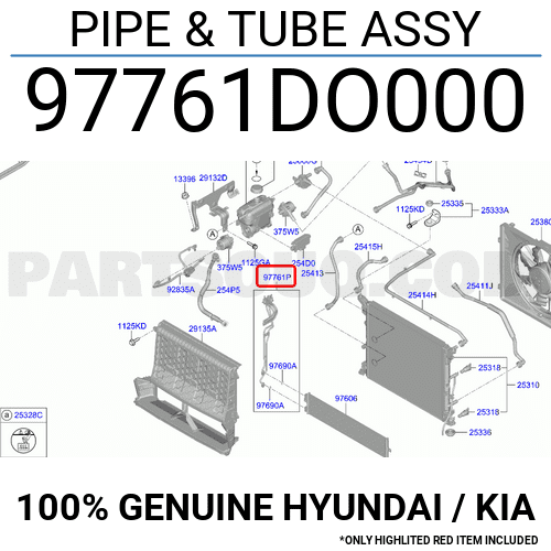 PIPE & TUBE ASSY 97761DO000 | Hyundai / KIA Parts | PartSouq