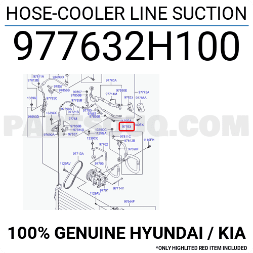 HOSE-COOLER LINE SUCTION 977632H100 | Hyundai / KIA Parts | PartSouq