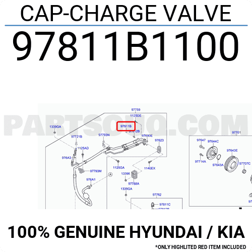 CAP-CHARGE VALVE 97811B1100 | Hyundai / KIA Parts | PartSouq