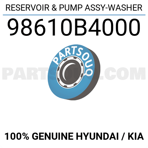 RESERVOIR & PUMP ASSY-WASHER 98610B4000 | Hyundai / KIA Parts | PartSouq