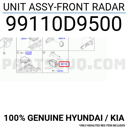 UNIT ASSY-FRONT RADAR 99110D9500 | Hyundai / KIA Parts | PartSouq