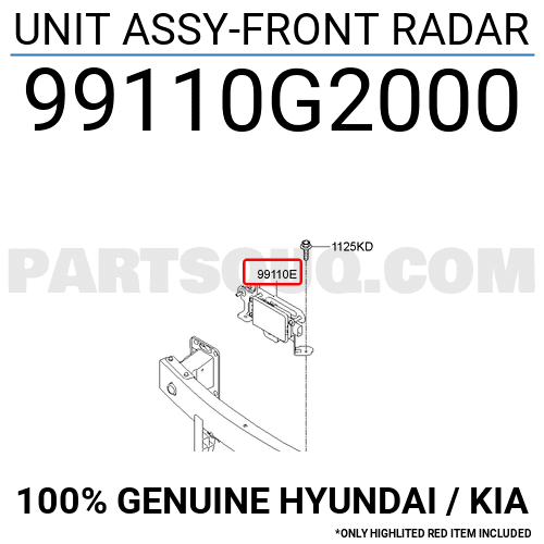 UNIT ASSY-FRONT RADAR 99110G2000 | Hyundai / KIA Parts | PartSouq
