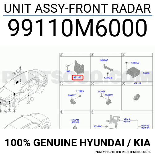 UNIT ASSY-FRONT RADAR 99110M6000 | Hyundai / KIA Parts | PartSouq