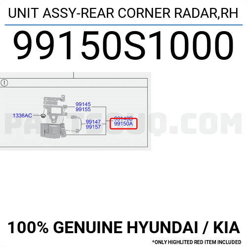 UNIT ASSY-REAR CORNER RADAR,RH 99150S1000 | Hyundai / KIA Parts | PartSouq