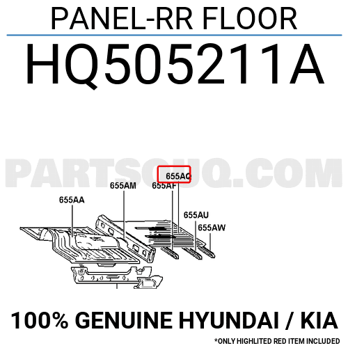 PANEL-RR FLOOR HQ505211A | Hyundai / KIA Parts | PartSouq