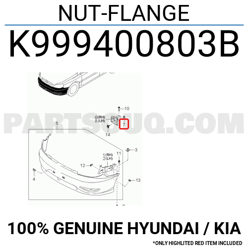 NUT-FLANGE K999400803B | Hyundai / KIA Parts | PartSouq