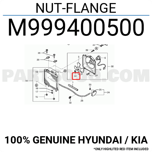 NUT-FLANGE M999400500 | Hyundai / KIA Parts | PartSouq