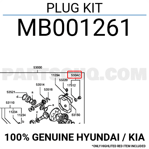 PLUG KIT MB001261 | Hyundai / KIA Parts | PartSouq