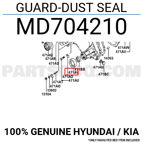 GUARD-DUST SEAL MD704210 | Hyundai / KIA Parts | PartSouq