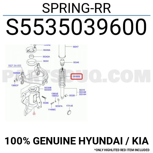 SPRING-RR S5535039600 | Hyundai / KIA Parts | PartSouq