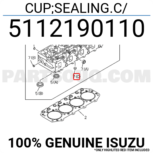 CUP;SEALING.C 5112190110 | Isuzu Parts | PartSouq