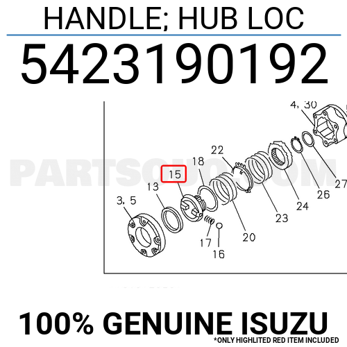HANDLE; HUB LOC 5423190192 | Isuzu Parts | PartSouq