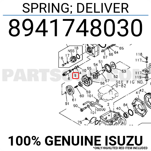 SPRING; DELIVER 8941748030 | Isuzu Parts | PartSouq