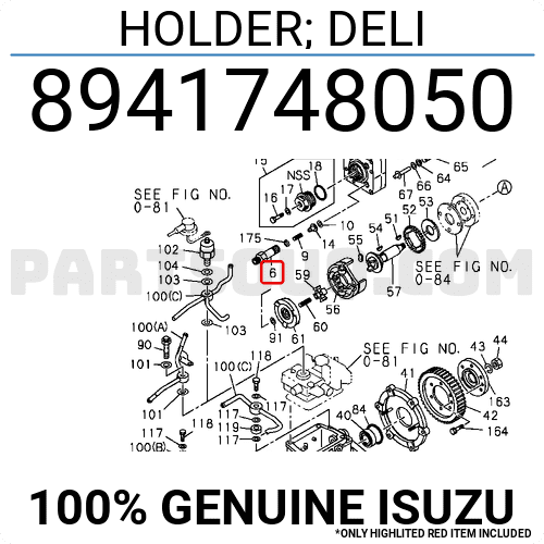 HOLDER; DELI 8941748050 | Isuzu Parts | PartSouq