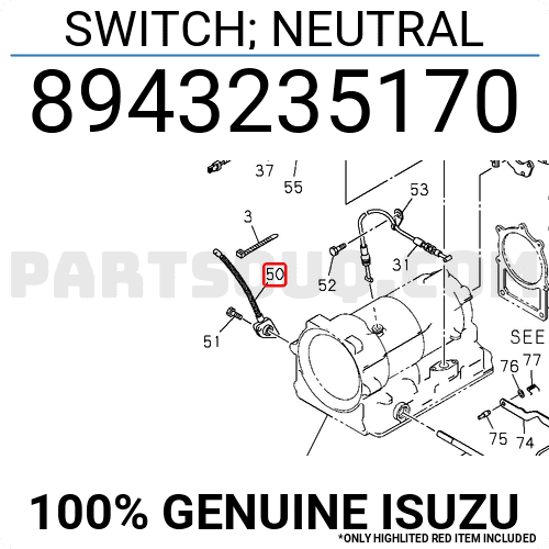 SWITCH; NEUTRAL 8943235170 | Isuzu Parts | PartSouq