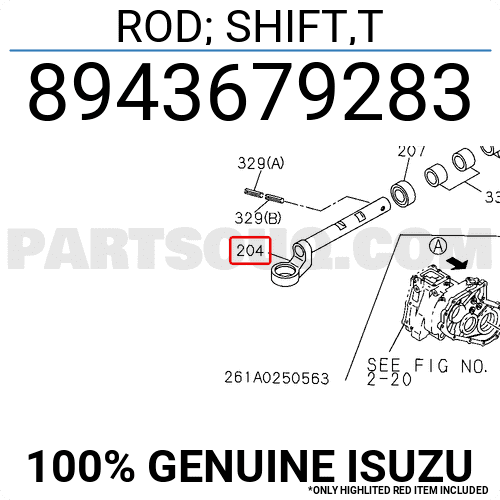 ROD; SHIFT,T 8943679283 | Isuzu Parts | PartSouq