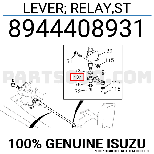 LEVER; RELAY,ST 8944408931 | Isuzu Parts | PartSouq