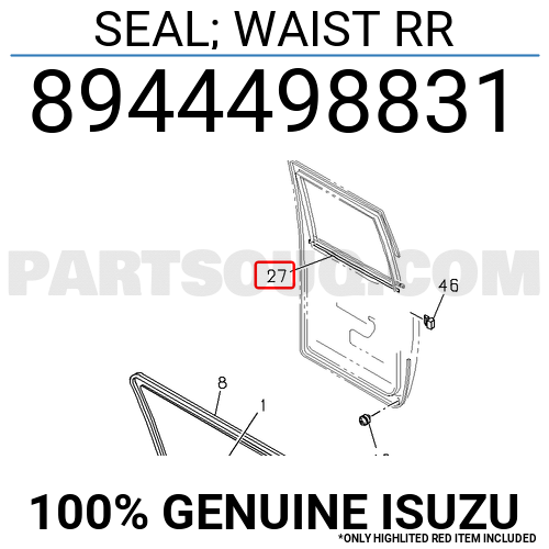 SEAL; WAIST RR 8944498831 | Isuzu Parts | PartSouq