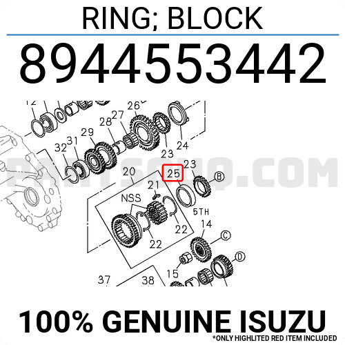 RING; BLOCK 8944553442 | Isuzu Parts | PartSouq