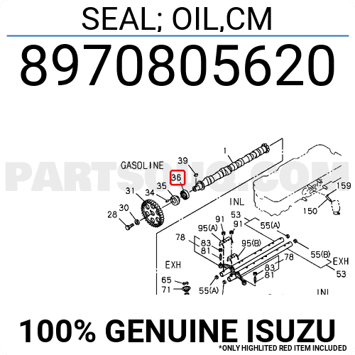 SEAL; OIL,CM 8970805620 | Isuzu Parts | PartSouq