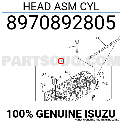 HEAD ASM CYL 8970892805 | Isuzu Parts | PartSouq